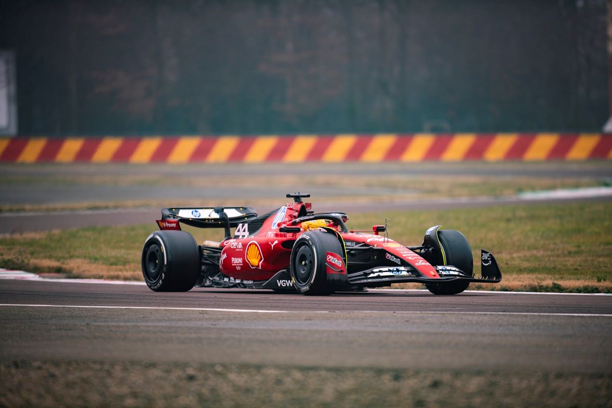 First Laps in a Ferrari for Lewis Hamilton - Our Man Behind The Wheel